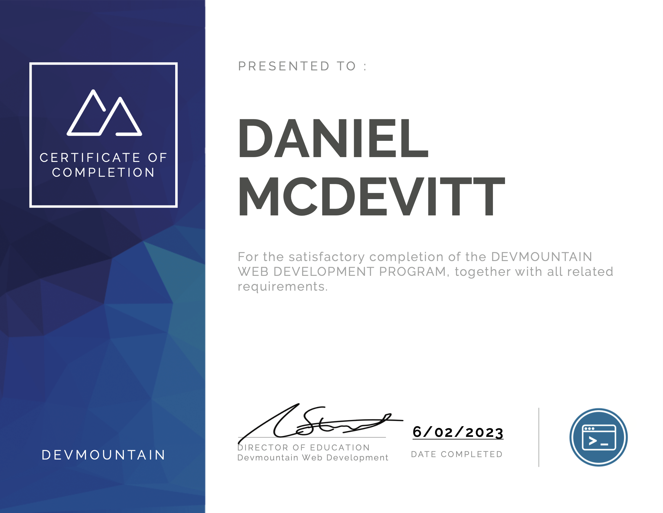 Daniel McDevitt Portfolio